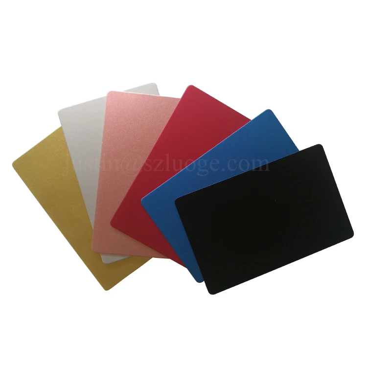 Custom Anodized Aluminium Personalized Metal Blank Business Cards Cheap ...