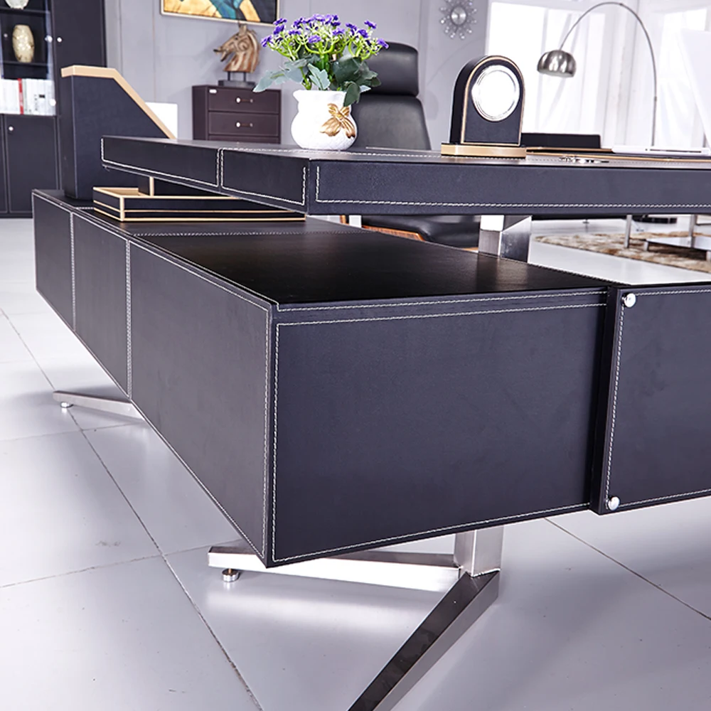 Luxury L Shape Hdf Wooden Modern Design Office Furniture Ceo Desk - Buy ...