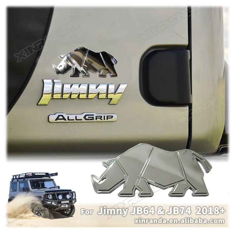 Suzuki Jimny Chrome Rhino Badge - Stylish Body Sticker