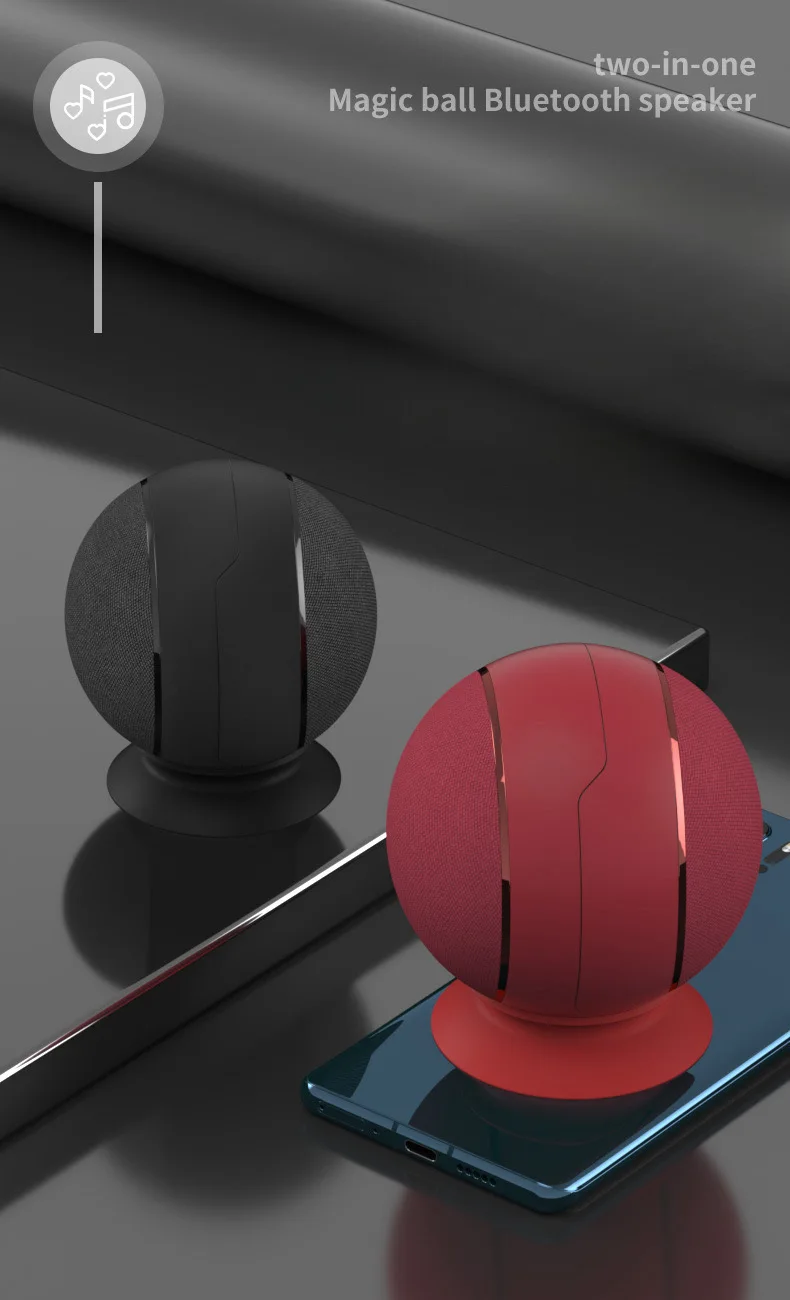 Mini Portable Spherical Detachable Speakers - Wireless Bluetooth