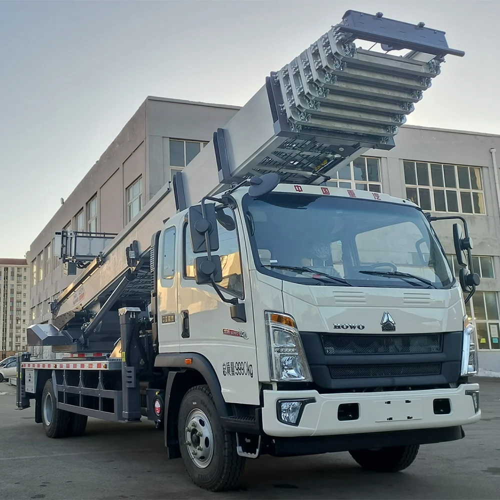 Gaoliya Ladder Truck China Floor Conveyor 45m Lift Ladder Truck For ...