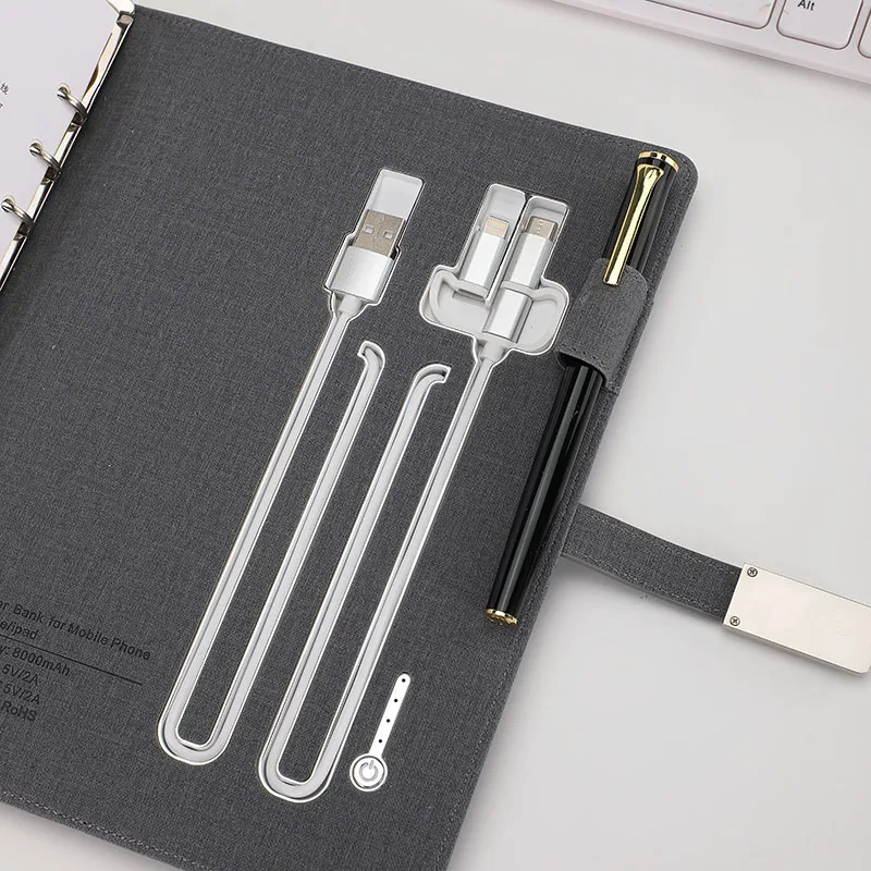 Super Business LED Light up logo USB Notepad Take Note Book with Soft ...