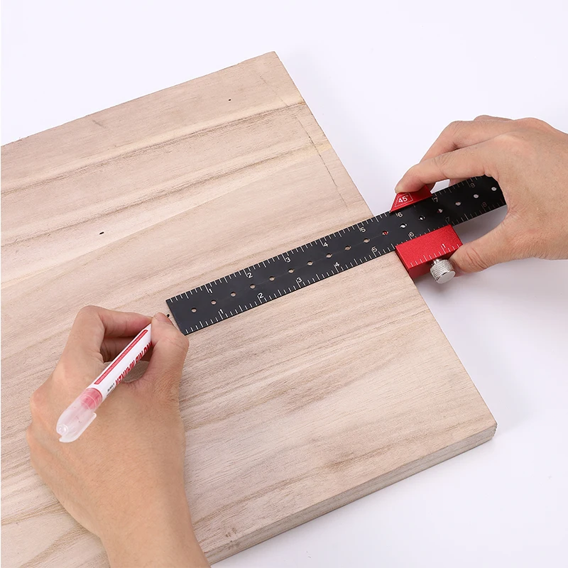 Wholesale T Type Woodwork Adjustable Sliding Ruler Adjustable Marking ...