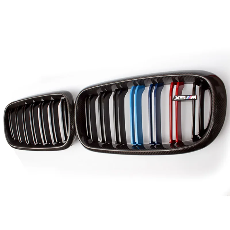 M Color Double Slat Line Grill for BMW X5 X6 Bumper Grill ABS
