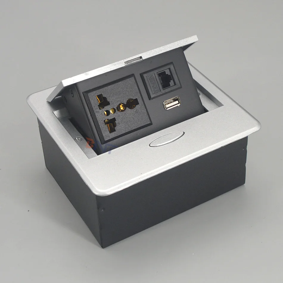 Conference Table Pop Up Socket - 4 Power Outlets & USB Charger for ...