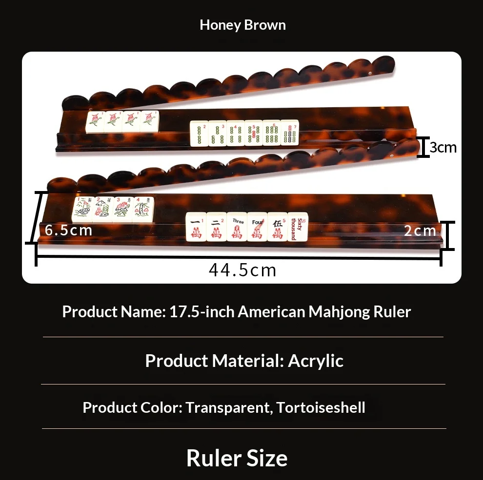 Royal Saint Acrylic Transparent Mahjong Row Ruler US Mahjong Wave ...