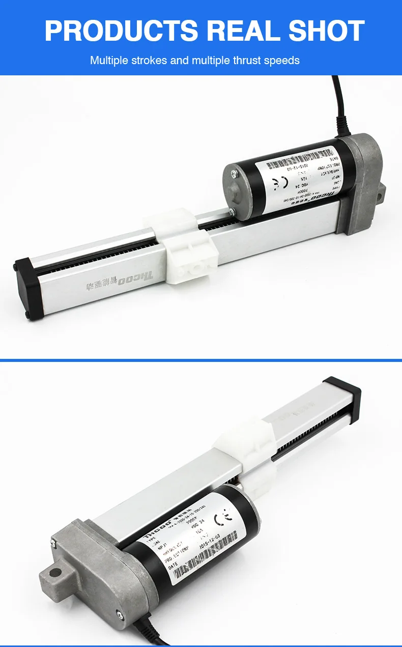 Low Noise Waterproof 1500mm Stroke 12v/24v Mini Telescoping Linear ...