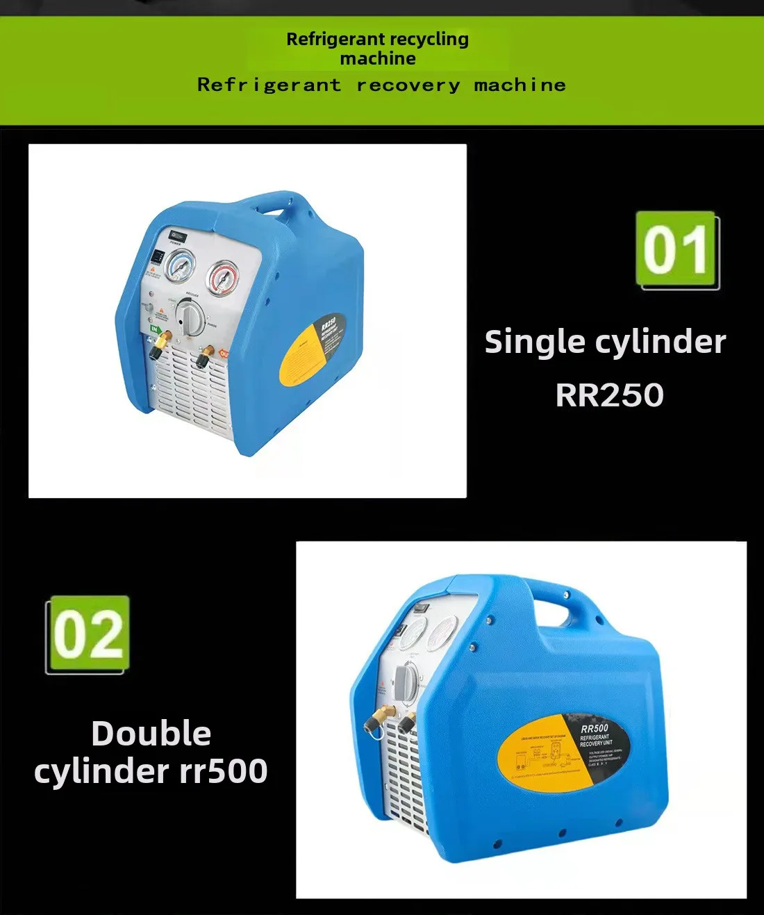 Wholesale Factory Electric Metal RR250 RR500 Refrigerant Recovery ...
