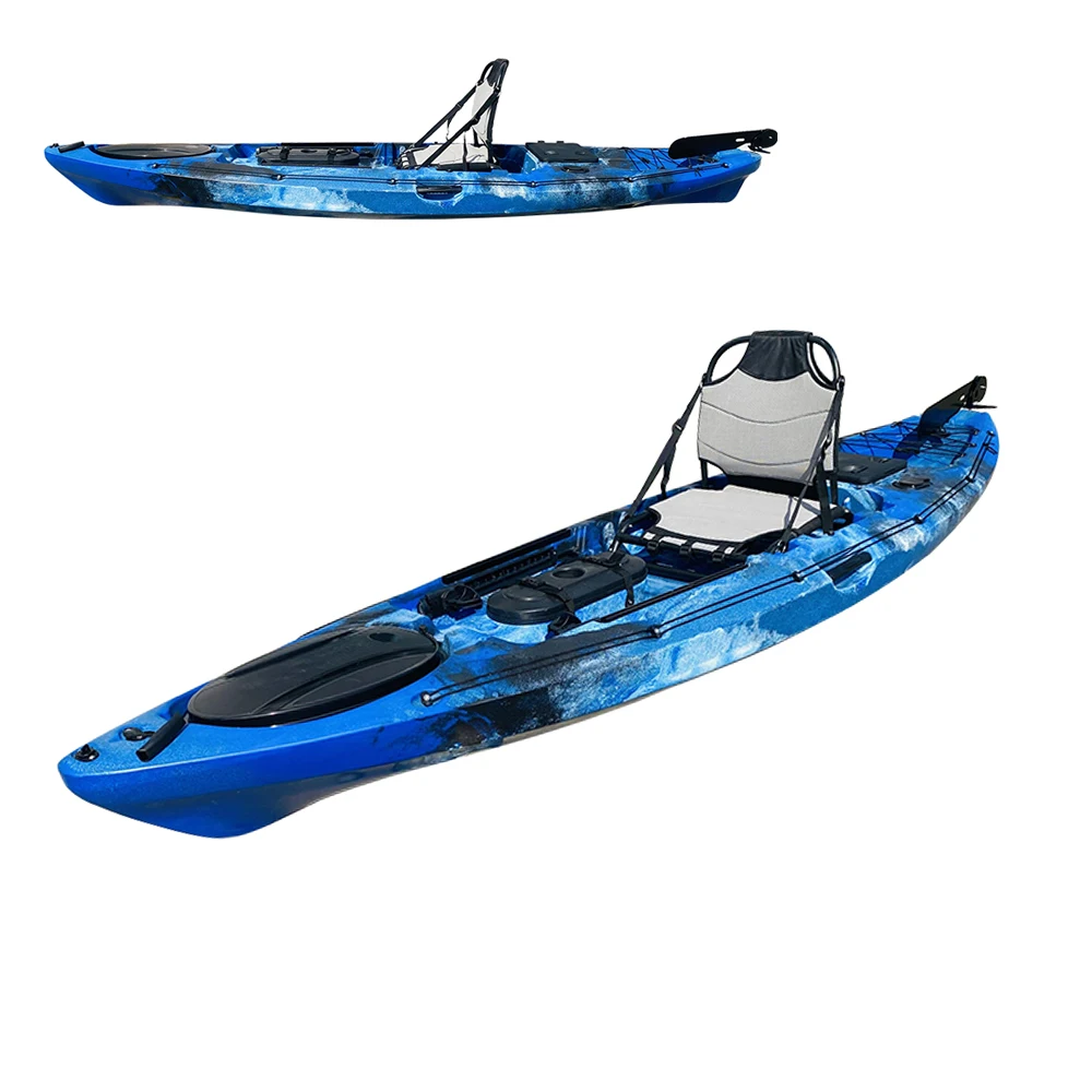 Waterplay Crafts Single Aluminum Seat Rudder Control Rowing Sea Boat ...