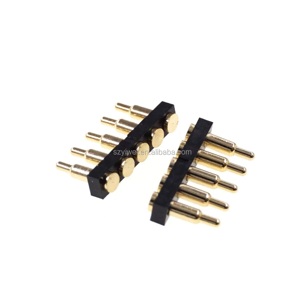 Smd Spring Loaded Pogo Pin Connector 2.54 Mm Pitch 7.0 Mm Height 5 Pin ...
