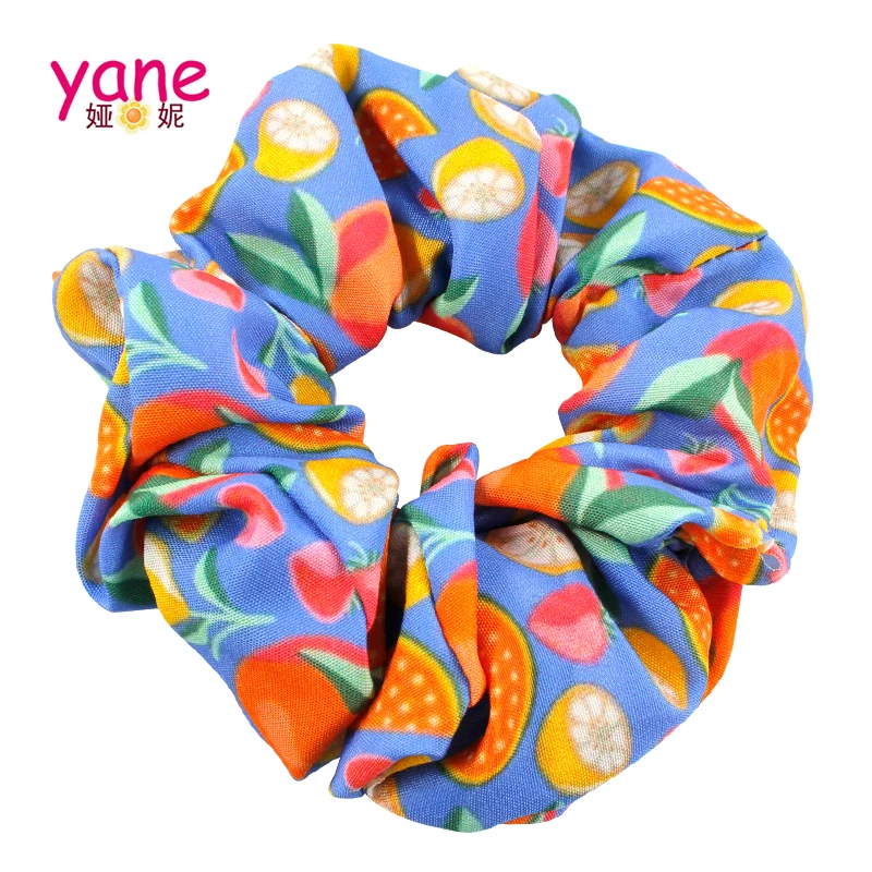 Wholesale Custom Printed Polyester Standard Shape Hair Scrunchies - Buy ...
