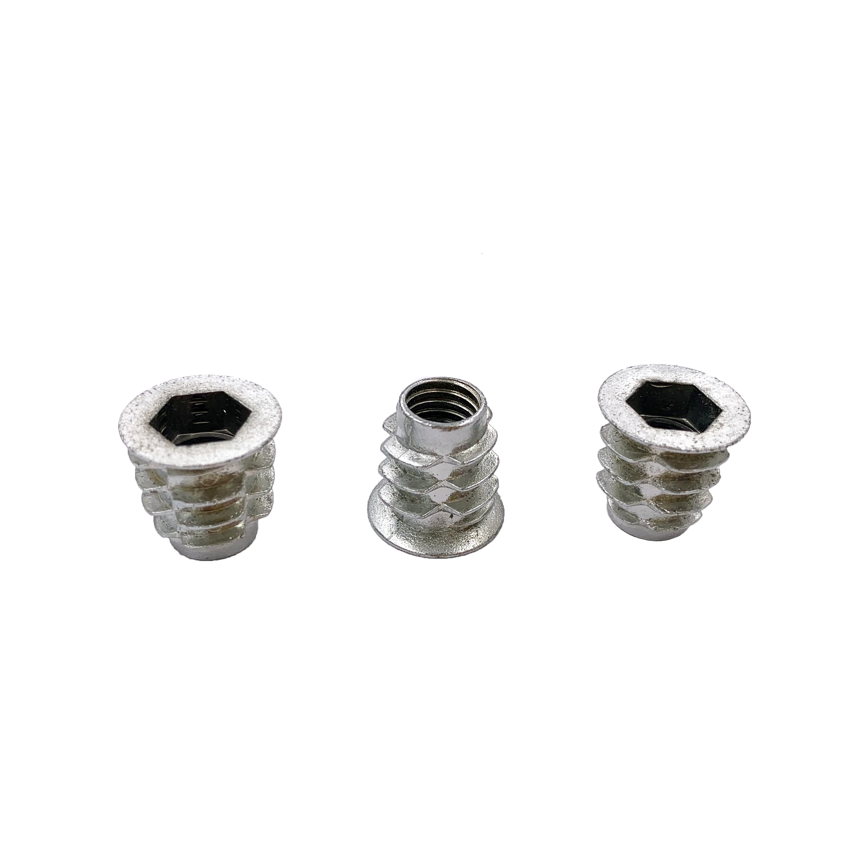 Round Internal And External Thread Connecting Insert Furniture Nut For ...
