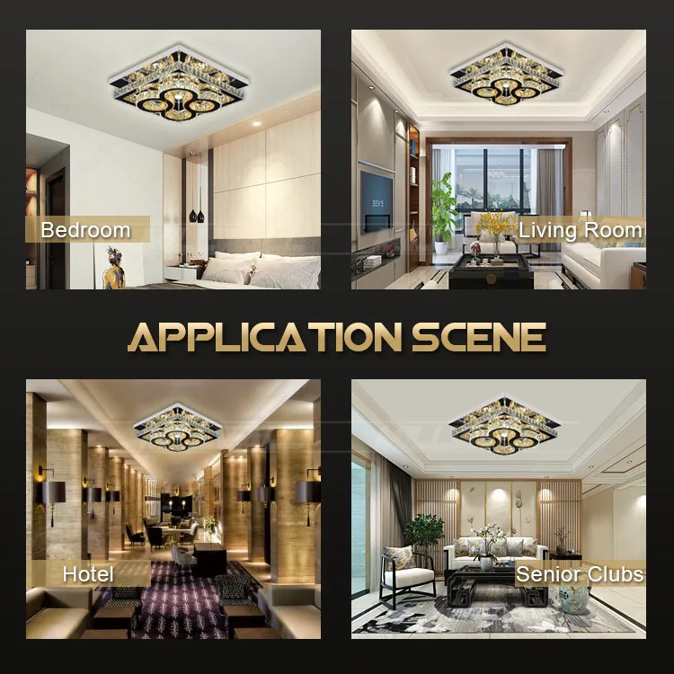 Fancy Ceiling Light with Flower Shape LED Crystal Lamp