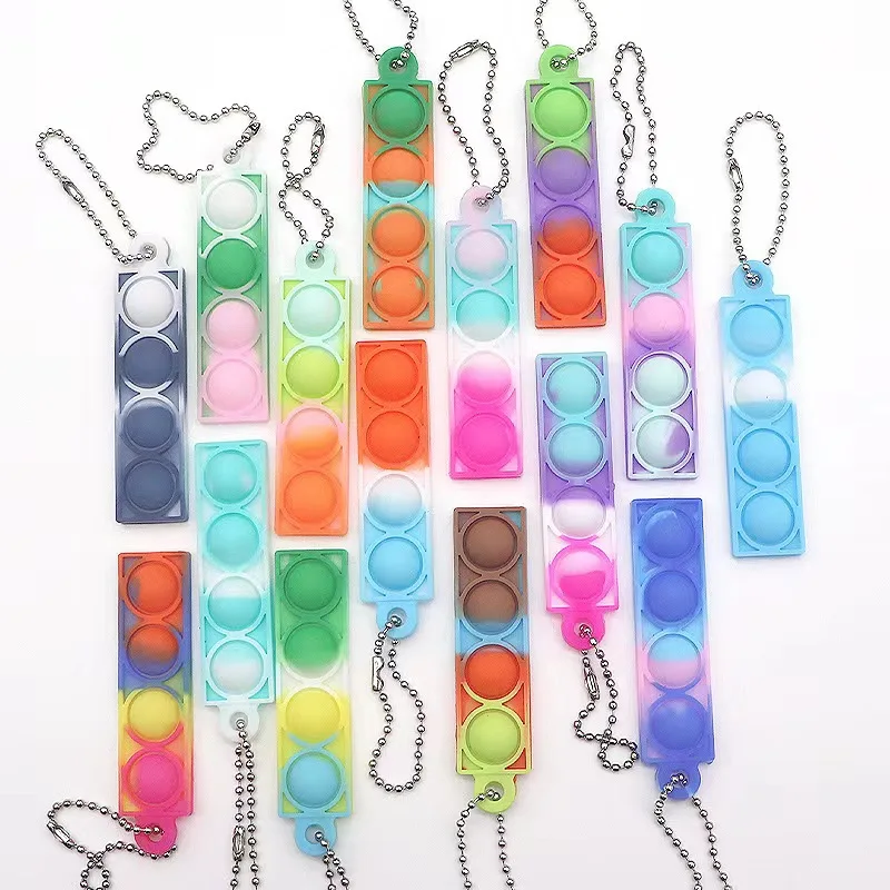 Fidget Toy Mini Key Chain Pendant Backpack Pendant Finger Bubble Fun ...