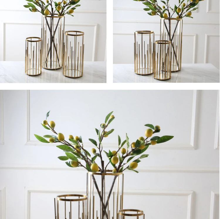 Wholesale Moderndecoration Small Round Rose Gold Metal Frame Clear ...