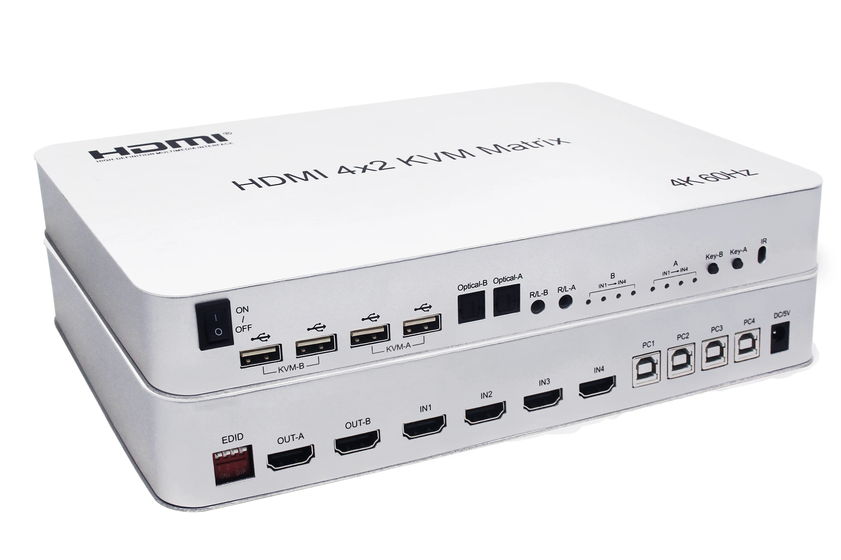 4k Hdmi Matrix 4x2 With Kvm,Hdmi Matrix 4 In 2 Out With Usb - Buy High ...