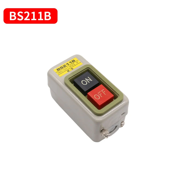 Top Quality Push Button Switch For Equipment 500v 3p 10a 1.5kw Bs-211b ...