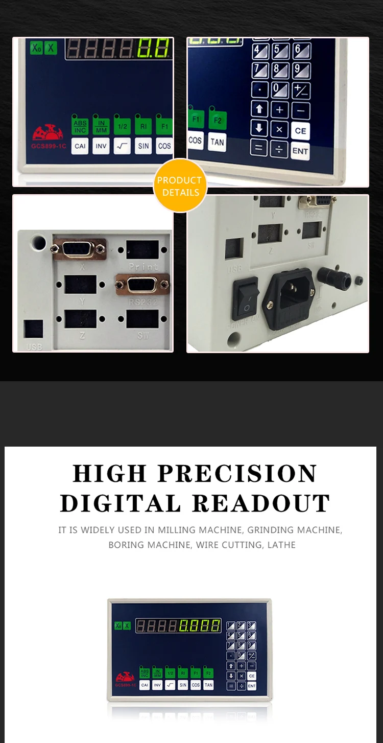 Professional Mini DRO Scale Hxx Factory 2 Axis Multifunction Delos Digital Readout Dro GCS899 ...