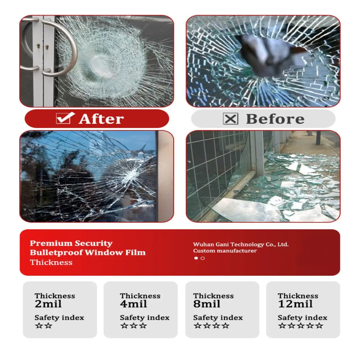 2mil Clear Security Window Film - Shatterproof & Durable