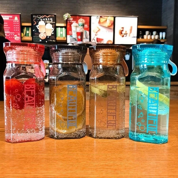 Eco-friendly 350ml/500ml Portable Glass Cup - Leak Proof