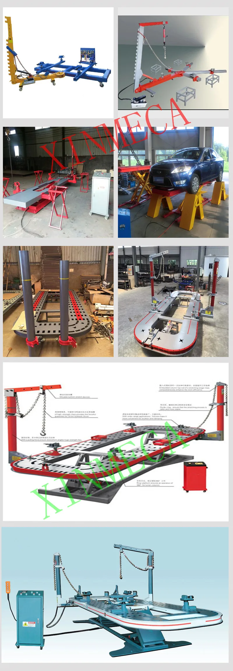 Four Lifting Tower Car Body Frame Machine/car Bench/dent Puller With ...