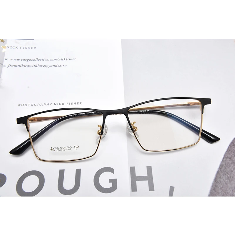 Rectangular Optical Eyeglasses Frames Naked Glasses Women Eyewear ...