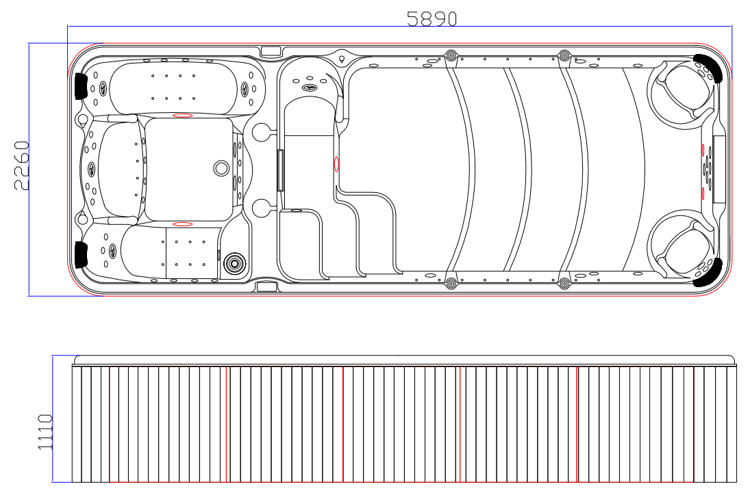 S07m Swankia Outdoor Swim Spa Whirlpool Bath Tub Spa With Pool Low ...