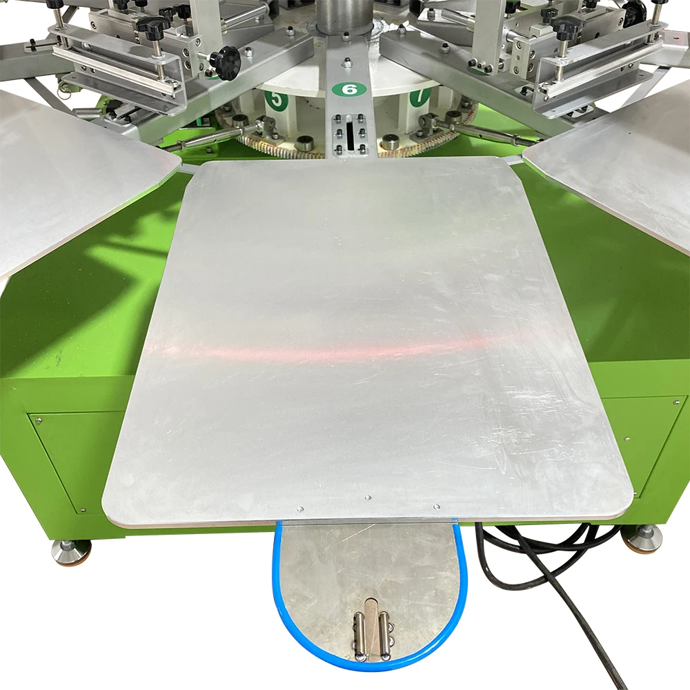 NM8012 Automatic Screen Printing Machine 1.2.3.4 Colors Rotary Clothes ...