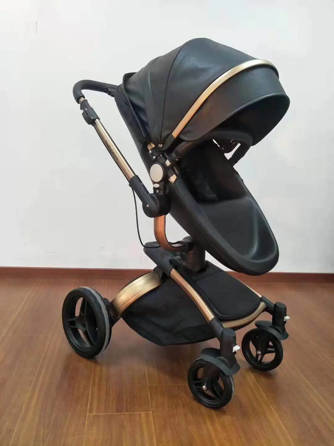 China Pu leather Agape stroller 3 in 1 baby pram with EN certificate ...