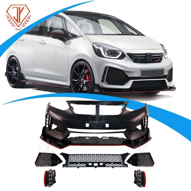 JY Brand TR Style Full Carbon Fiber Front Bumper for Honda Fit