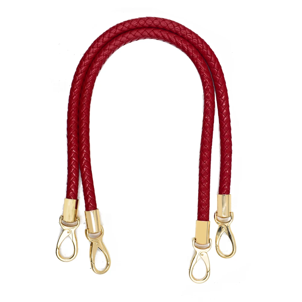 60cm Bag Handle Pu Leather Braided Chain Strap Ladies Replacement Strap ...