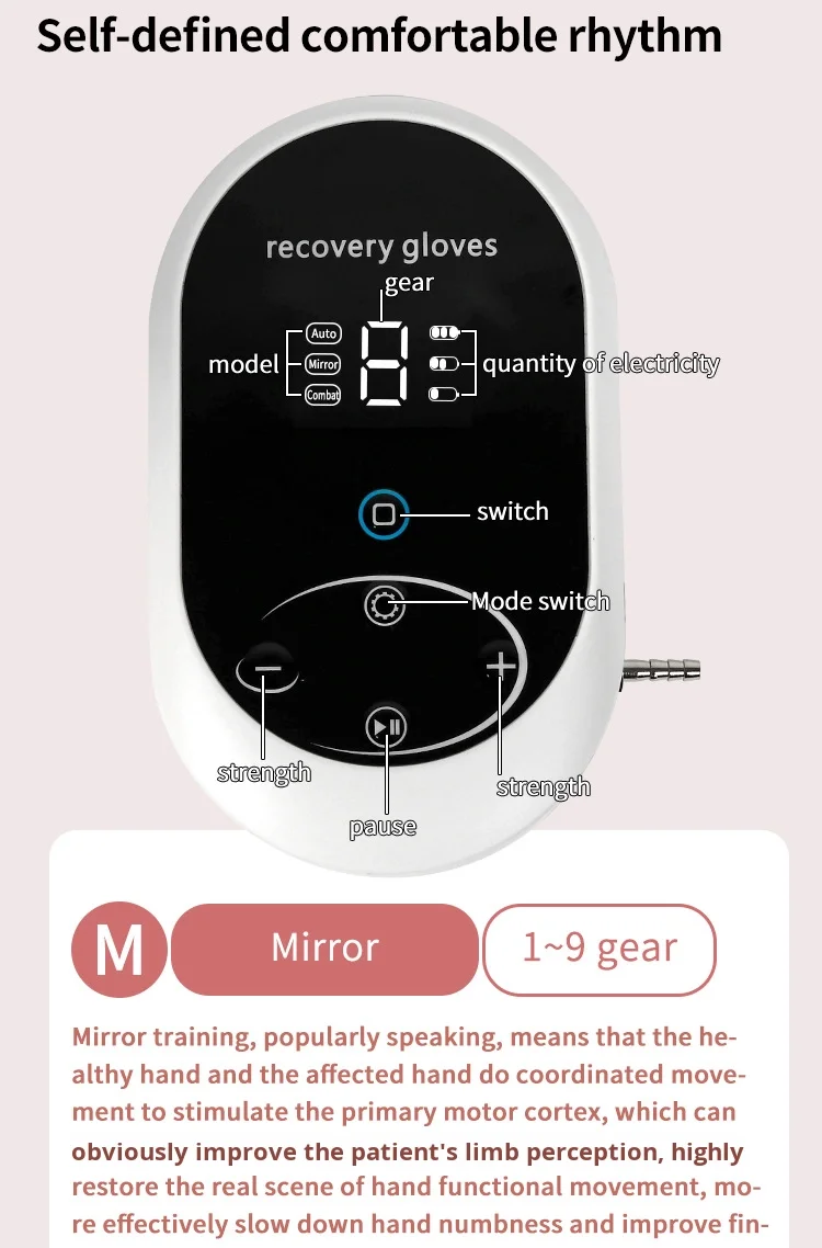 Physical therapy stroke automatic hand rehabilitation robotic glove ...