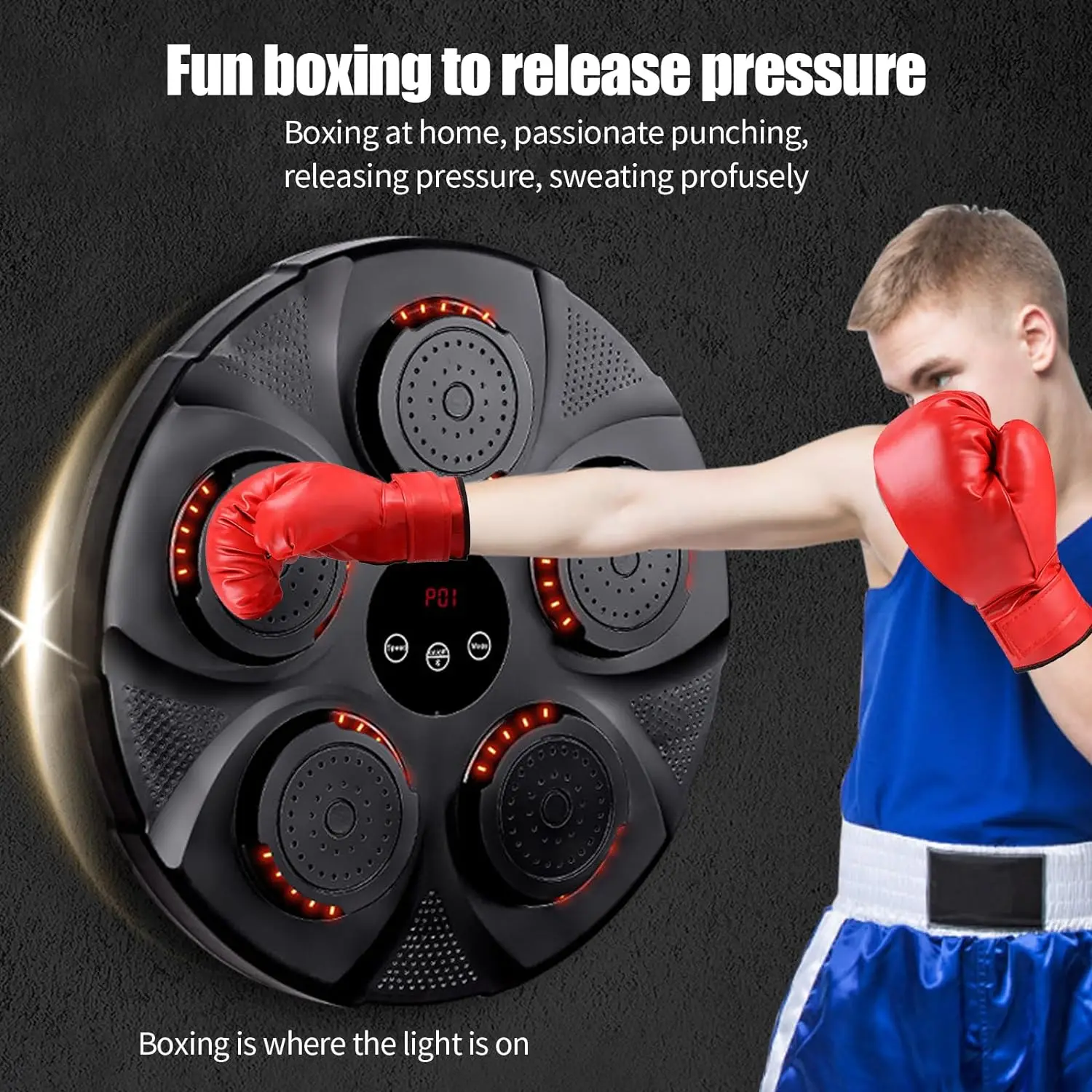Wall Mounted Electronic Boxing Game Punching Machines Training Machines ...