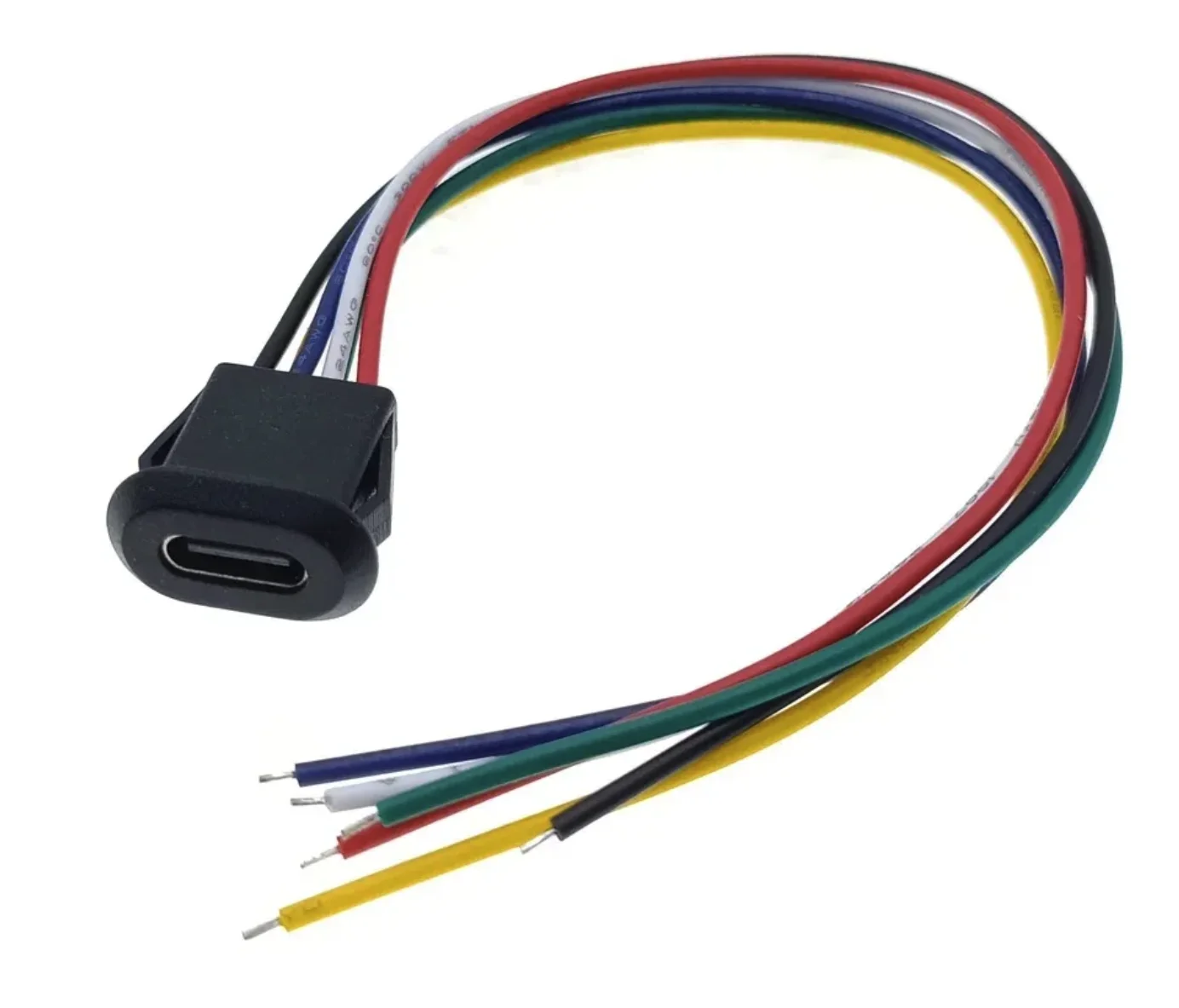 6pin USB Type C Connector Type-C With Card Buckle Female 3A High ...