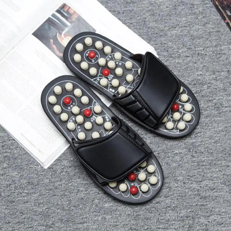 One Pair Foot Massage Shoes Rotating Foot Acupuncture Slipper Sandals Relaxation Stress Healthy