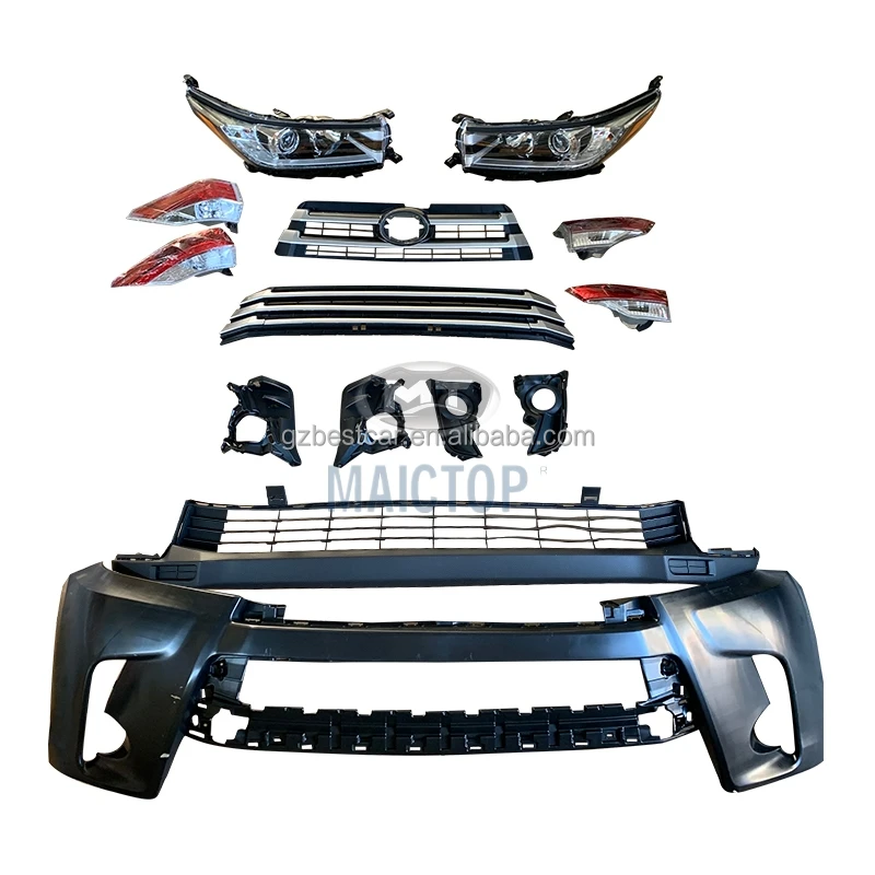 Maictop Car Body Parts Front Bumper Bodykit For Highlander 2015-2017 ...