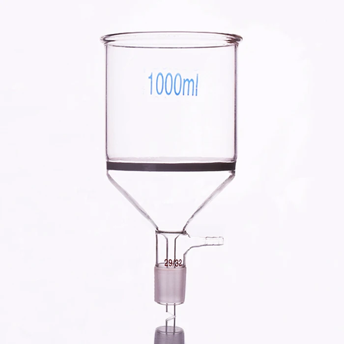 Labs 1000ml Glass Sand Core Buchner Filter Funnel - High Temp Resistant
