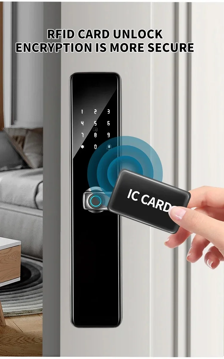 304 Stainless steel IP66 Waterproof 6068 mortise Smart Door Lock ...