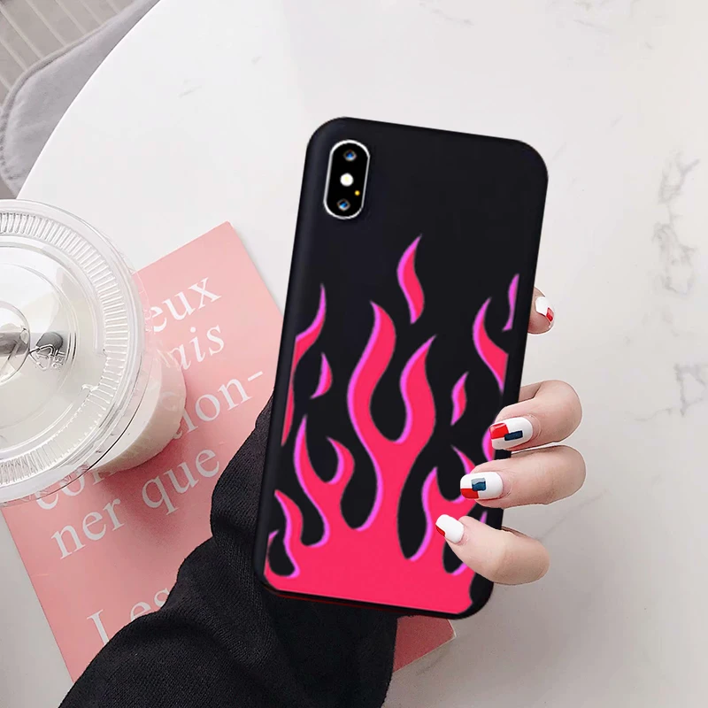 Fashion Flame Pattern Phone Case For Iphone 12 Pro Max 11 Pro Xs Max Xr ...