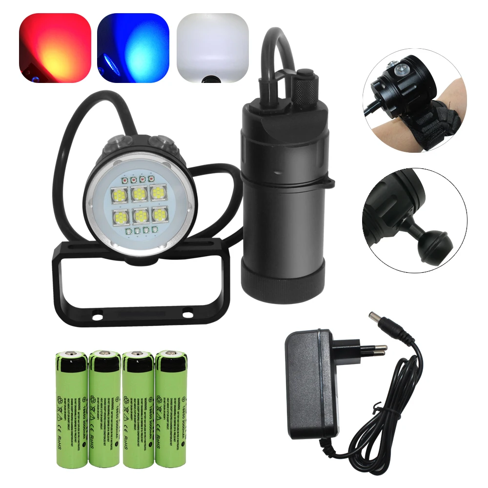 Hot Selling Underwater Powerful Canister Dive Light 14led Rechargeable ...
