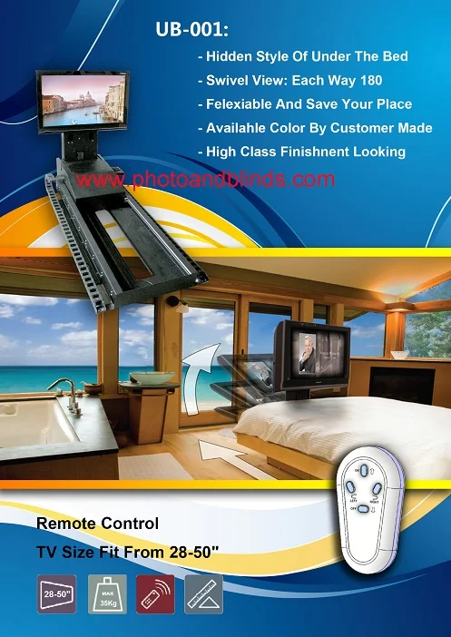 Hot Sale Automatic Remote Control Under Bed Motorized Electric Tv Lift ...