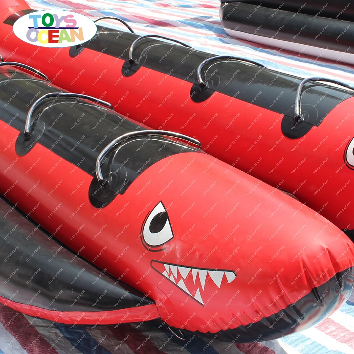 Summer Red Shark Fly Fish Inflatable Banana Boat For Sale - Buy Used ...