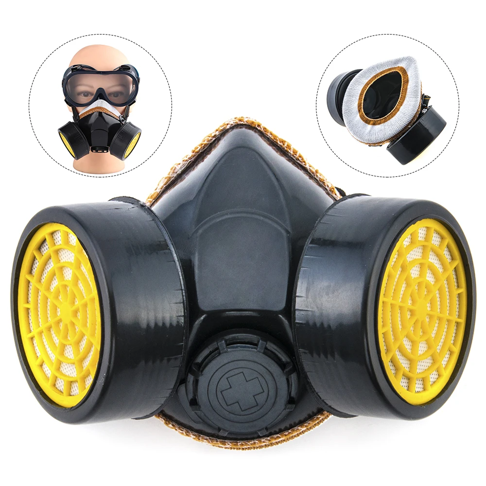 Replaceable Activated Carbon Double Cartridge Filter Reusable Mask for ...