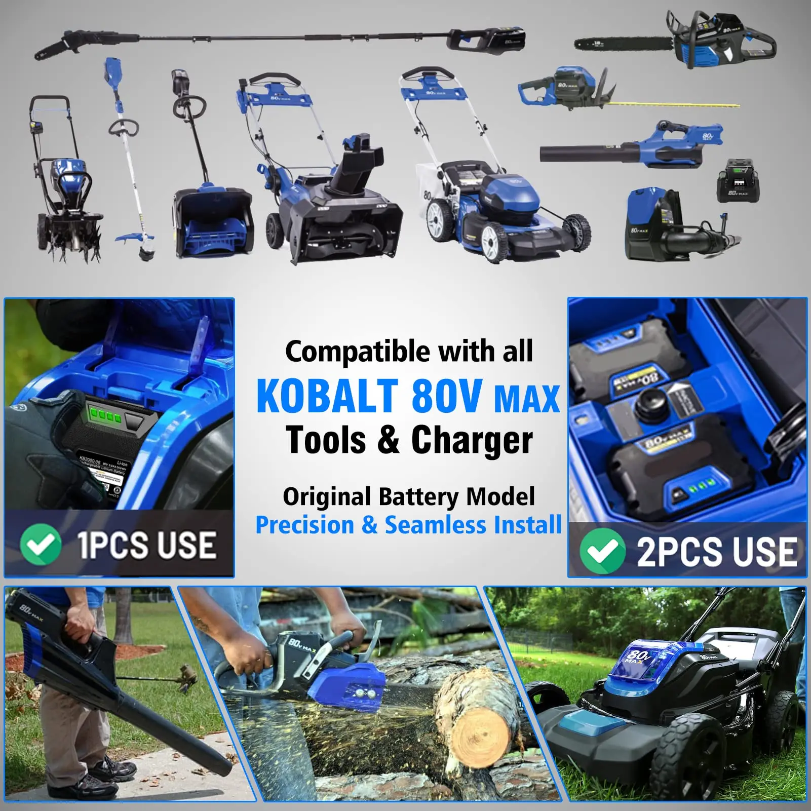 Wholesale 80v Replacement Battery For Kobalt 80v Battery Max Cordless ...