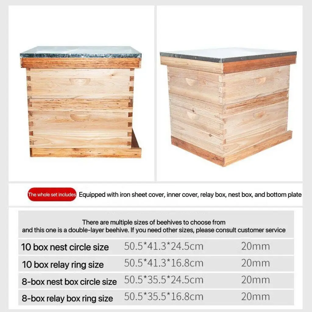 High Efficiency Bee Hives - Easy Assembly & Natural Color
