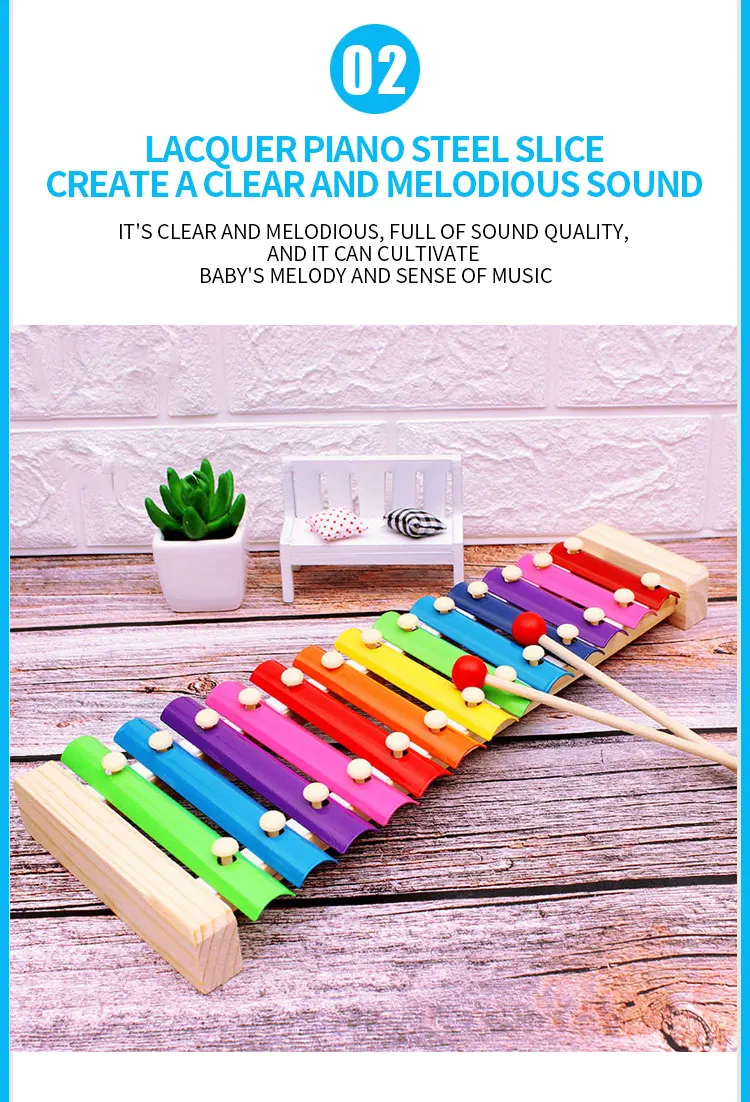 Kids Educational Musical Instrument Toy - Popular Knock a Harp 13 Sound ...