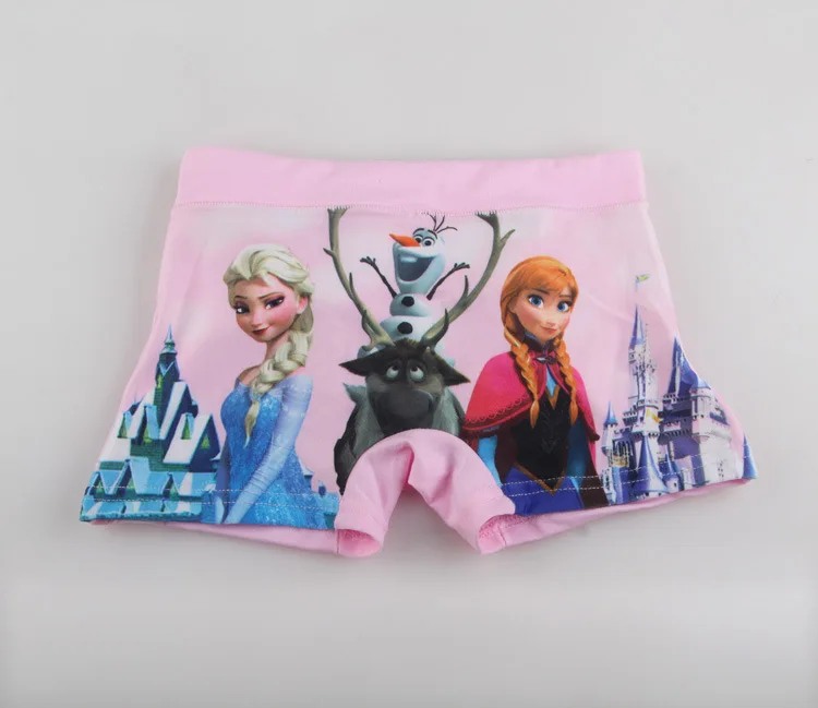 Anna Elsa Cartoon Cool Children Boxer Underwear Girl Cotton Pants For ...
