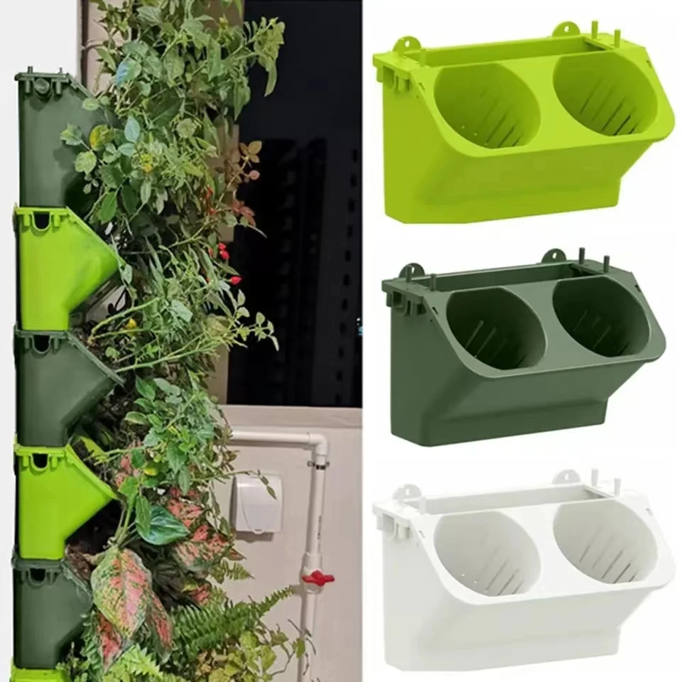 Wall Hanging Vertical Green Wall-mounted Plastic Planting Box Garden ...