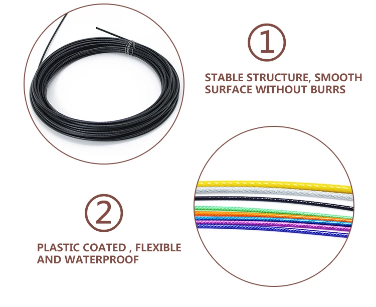 Pvc/ Plastic Coated Steel Wire Rope - Buy Galvanized Steel Cable Coated ...