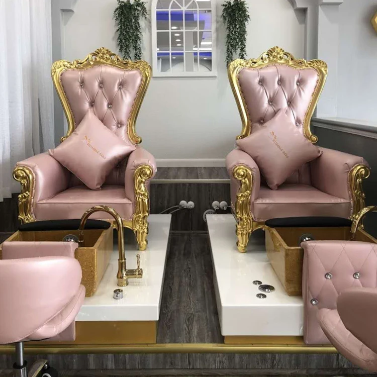 High Back Throne Pedicure Chair With Vibration Massage Spa Nail Salon ...